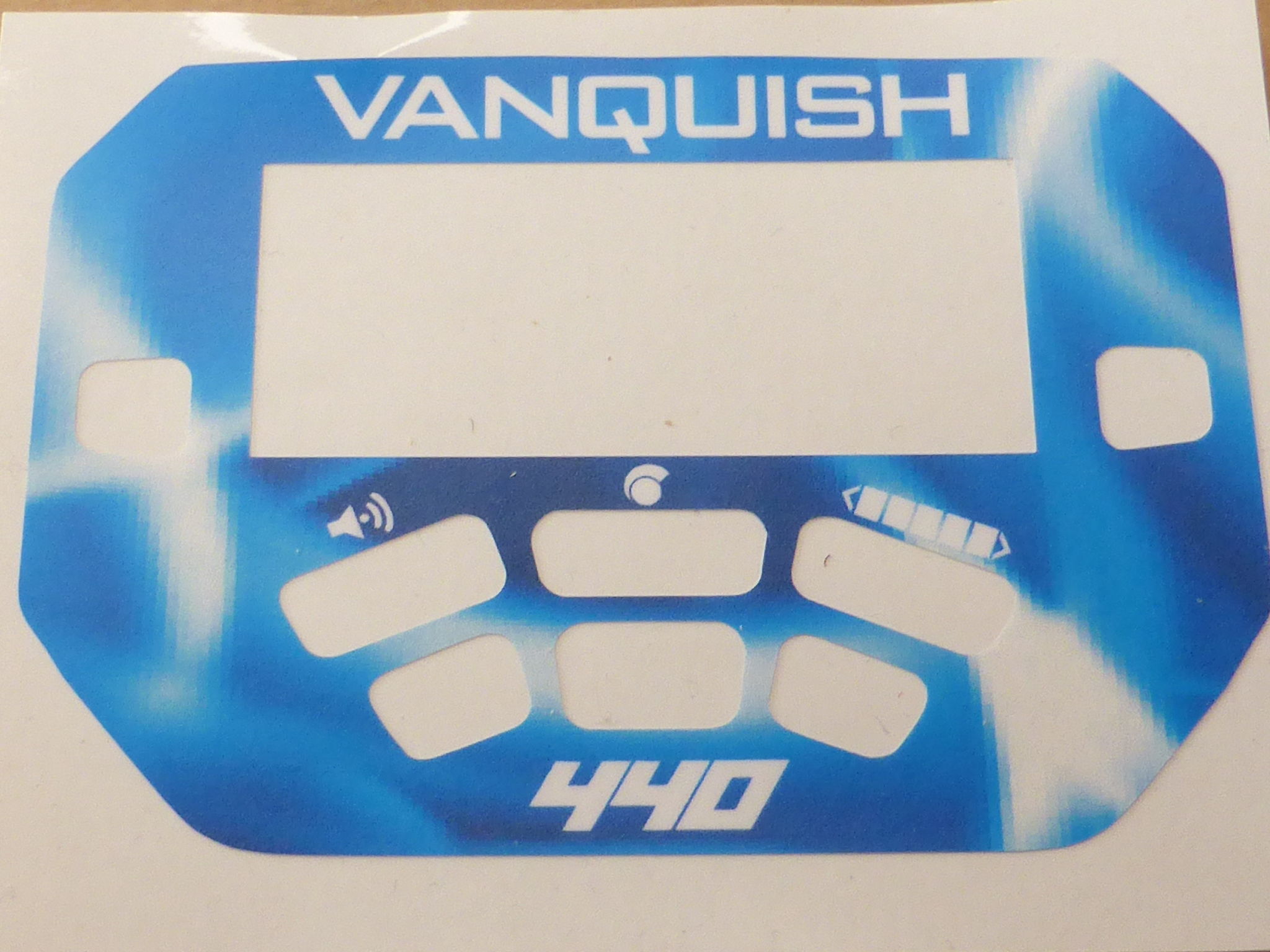 A Minelab Vanquish 440 Keypad sticker