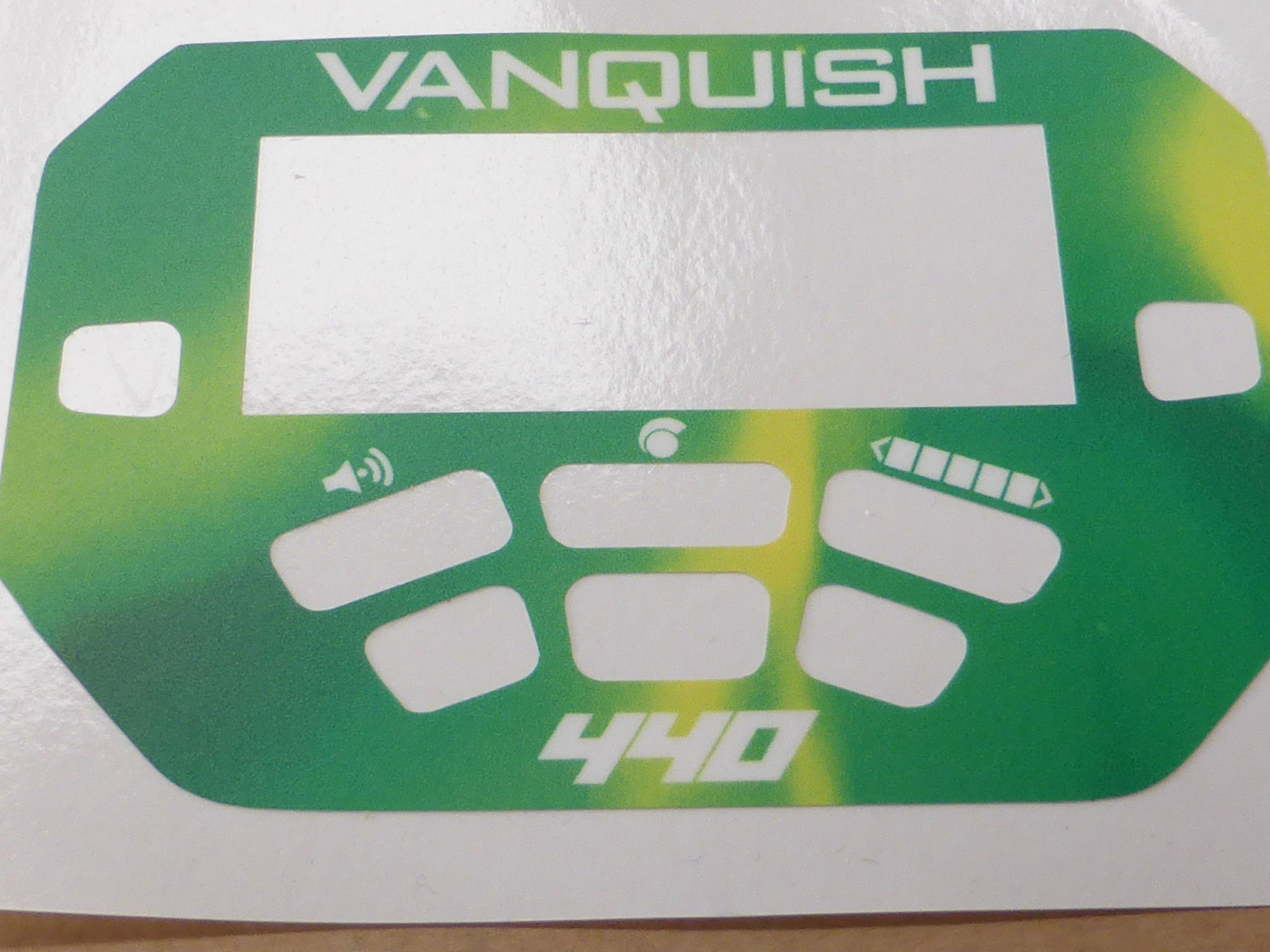 A Minelab Vanquish 440 Keypad sticker