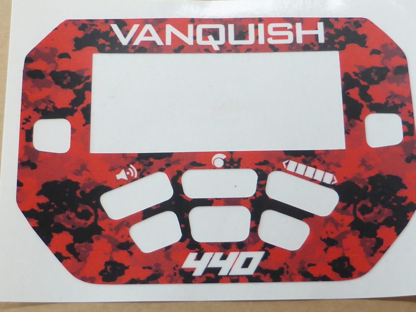 A Minelab Vanquish 440 Keypad sticker