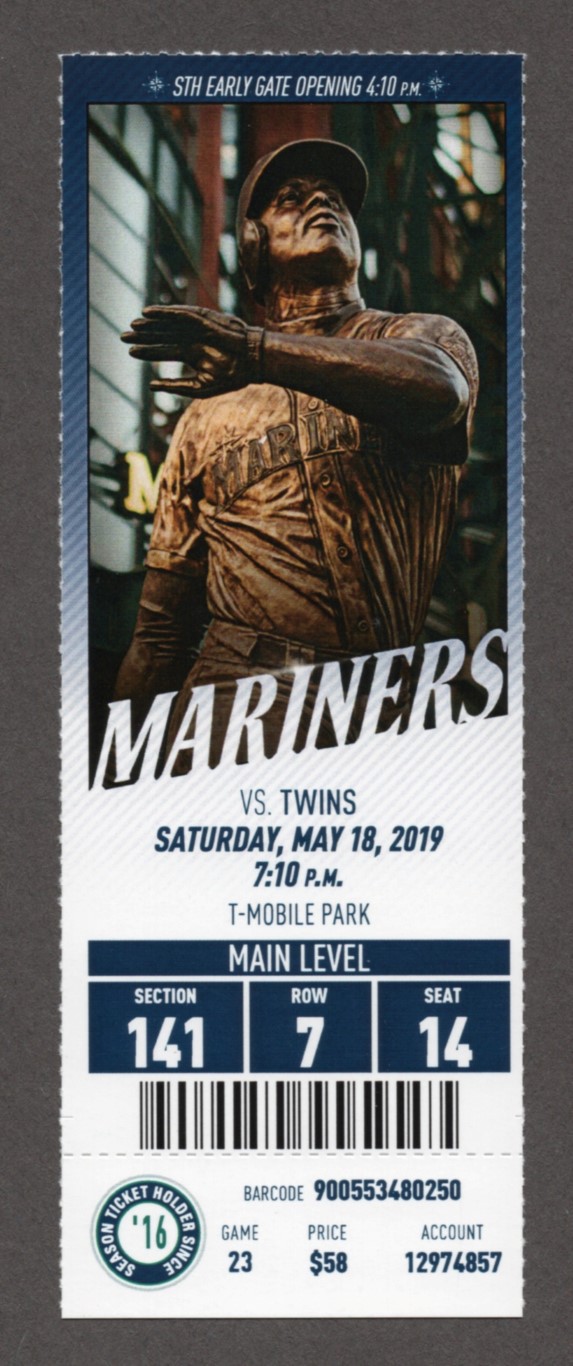 Luis Arraez MLB Debut 2019-05-18 Seattle Mariners vs Minnesota Twins ...