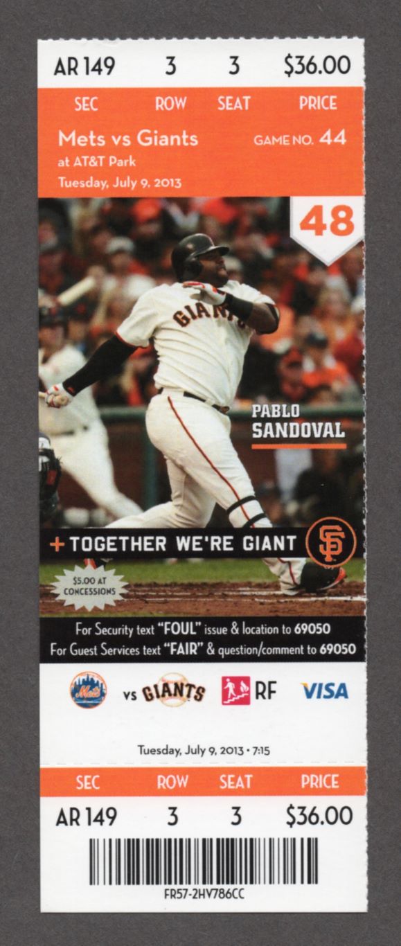 Kensuke Tanaka MLB Debut 2013-07-09 San Francisco Giants vs New York ...