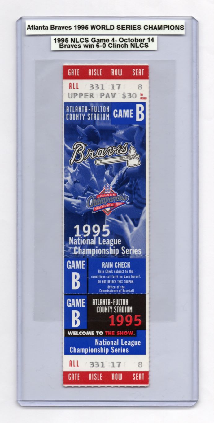 1995 NLCS Game 4 Clincher 1995-10-14 Atlanta Braves vs Cincinnati Reds ...