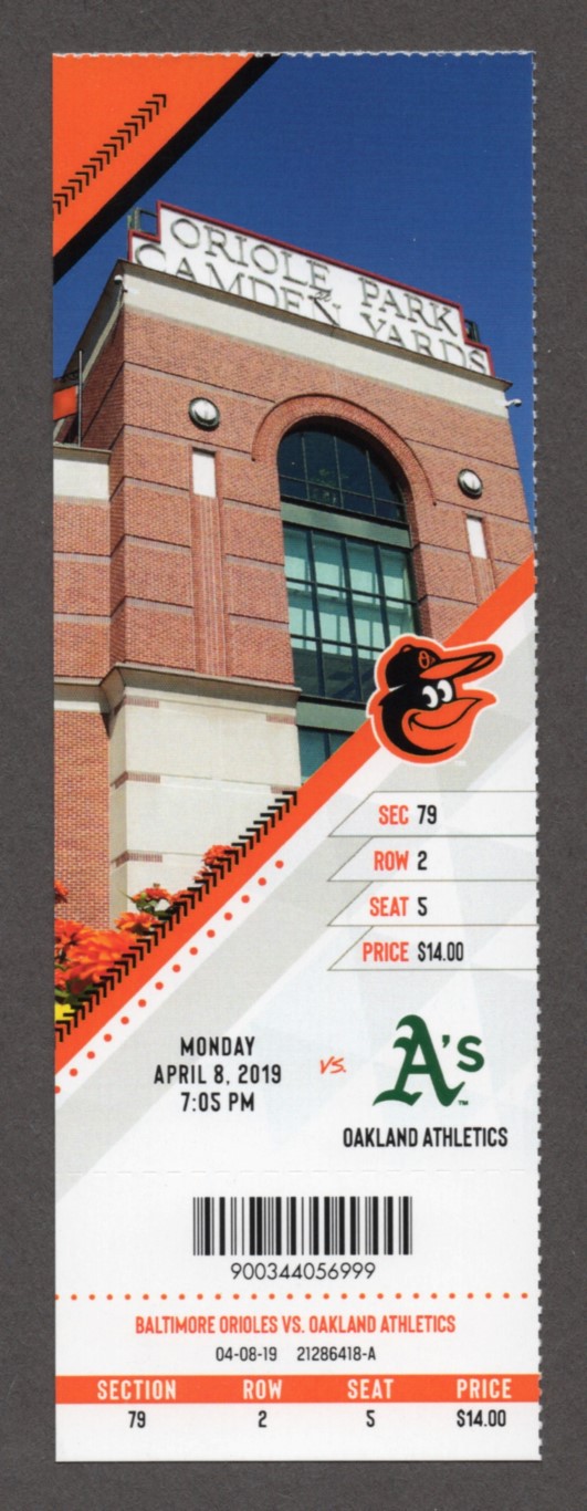 Richie Martin 1st TRIPLE - 2019-04-08 Baltimore Orioles vs Oakland ...