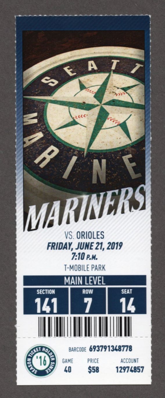 Mike Leake 100th WIN 2019-06-21 Seattle Mariners vs Baltimore Orioles ...