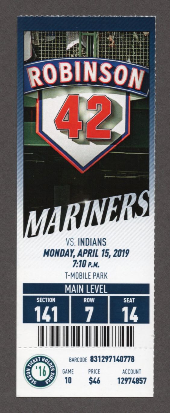 Jackie Robinson Day 2019-04-15 Seattle Mariners vs Cleveland Indians ...