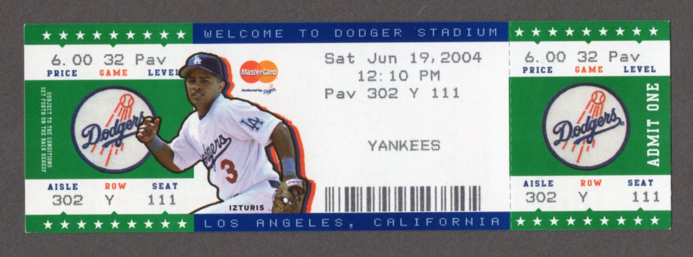Cesar Izturis 360th HIT 2004-06-19 Los Angeles Dodgers vs New York ...