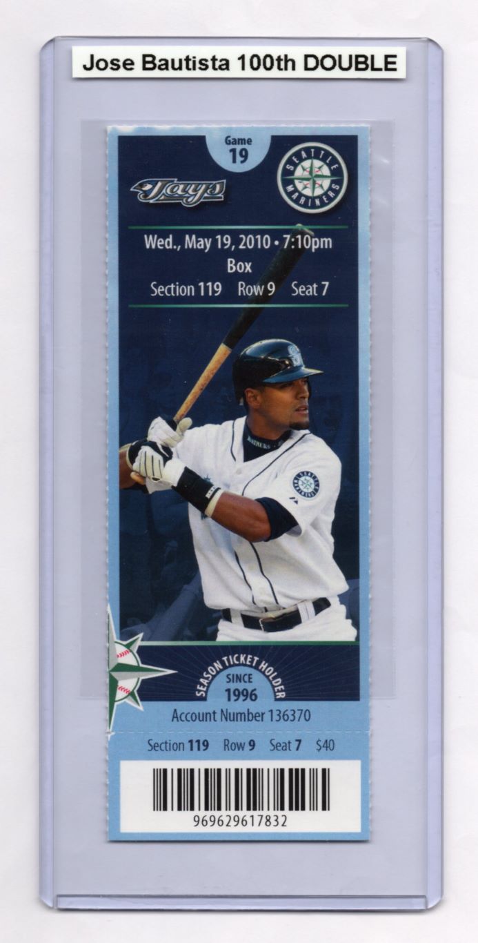 Jose Bautista 100th DOUBLE Joey Bats 2010-05-19 Seattle Mariners vs ...