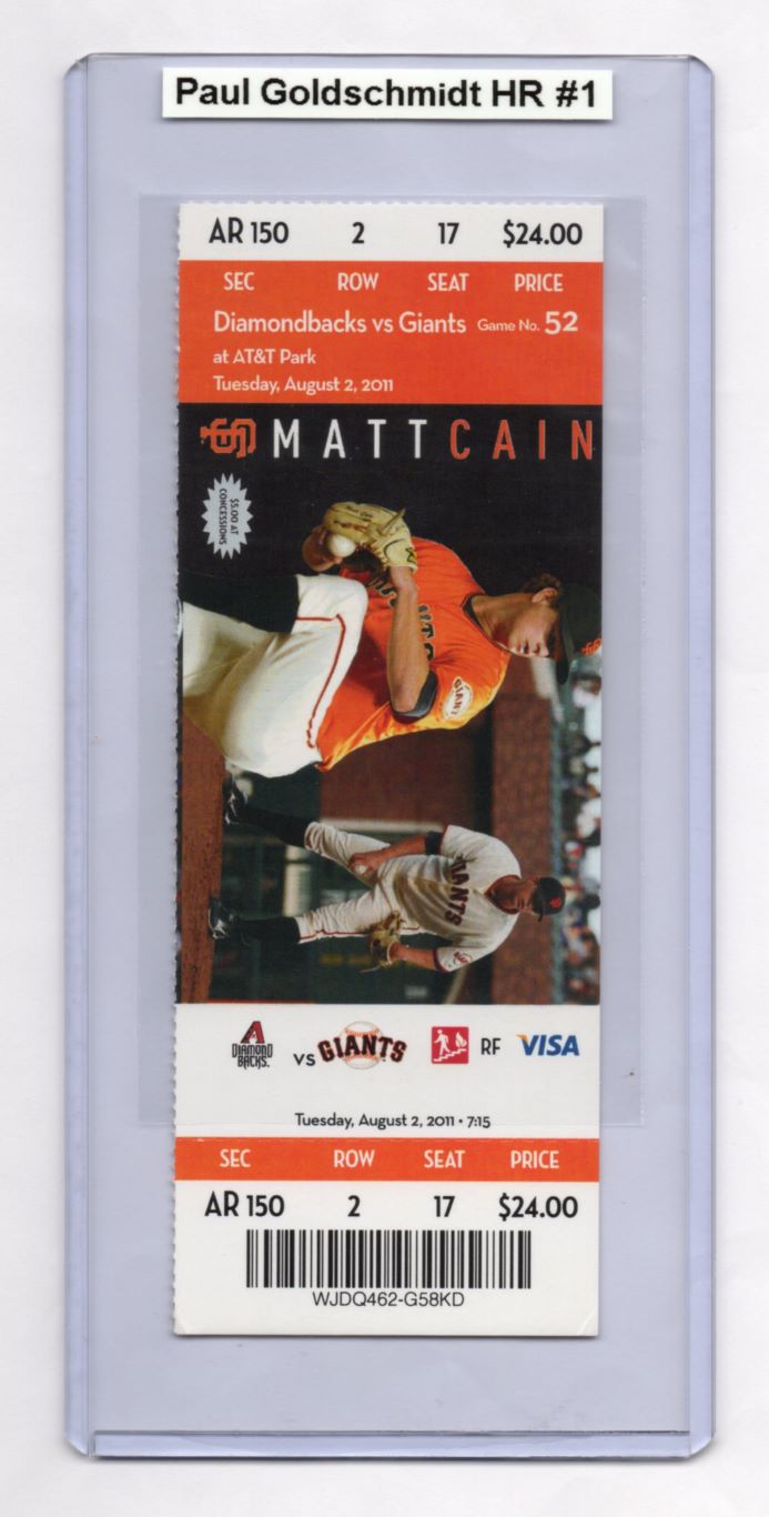 Paul Goldschmidt HR 1 San Francisco Giants vs Arizona Diamondbacks 2011 ...