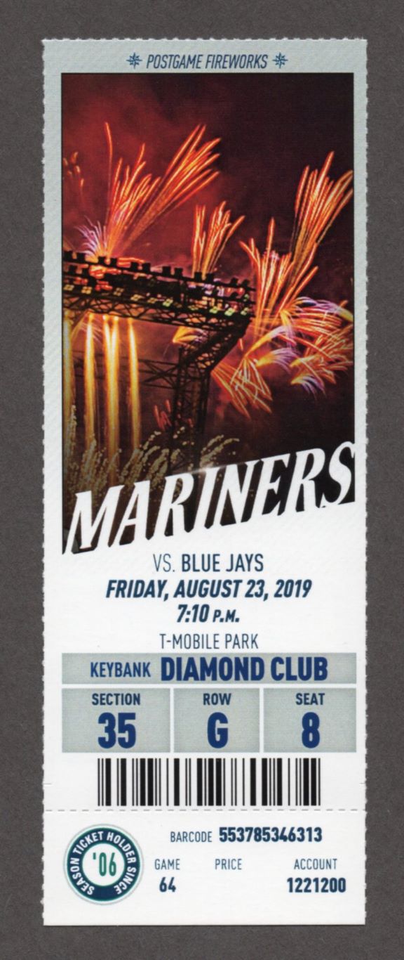Jake Fraley 1st HIT 2019-08-23 Seattle Mariners vs Toronto Blue Jays ...