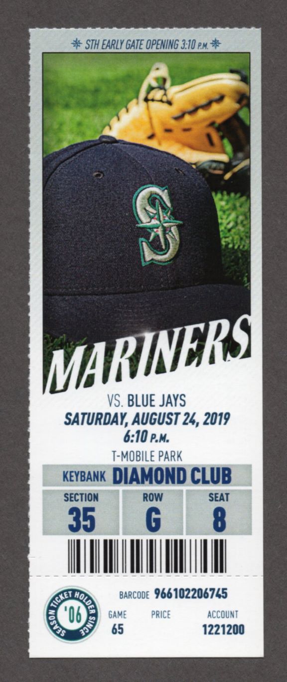 Bo Bichette HR 8 ROOKIE 2019-08-24 Seattle Mariners vs Toronto Blue ...