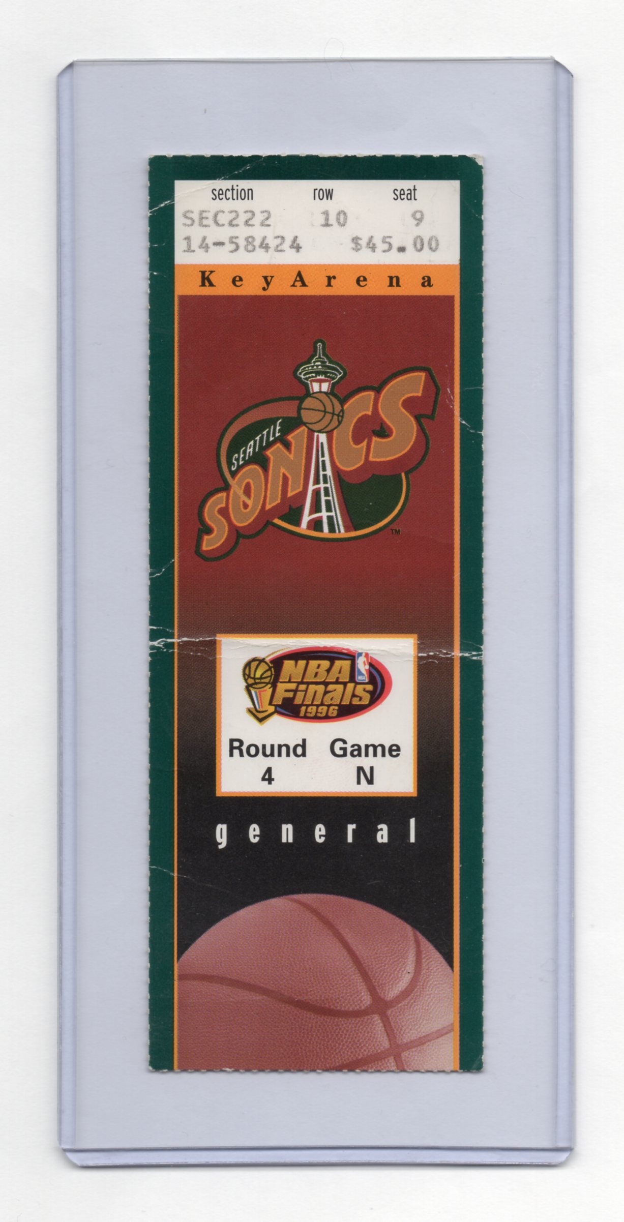 MICHAEL JORDAN 1996 NBA FINALS Game #5 Ticket Stub Chicago Bulls ...