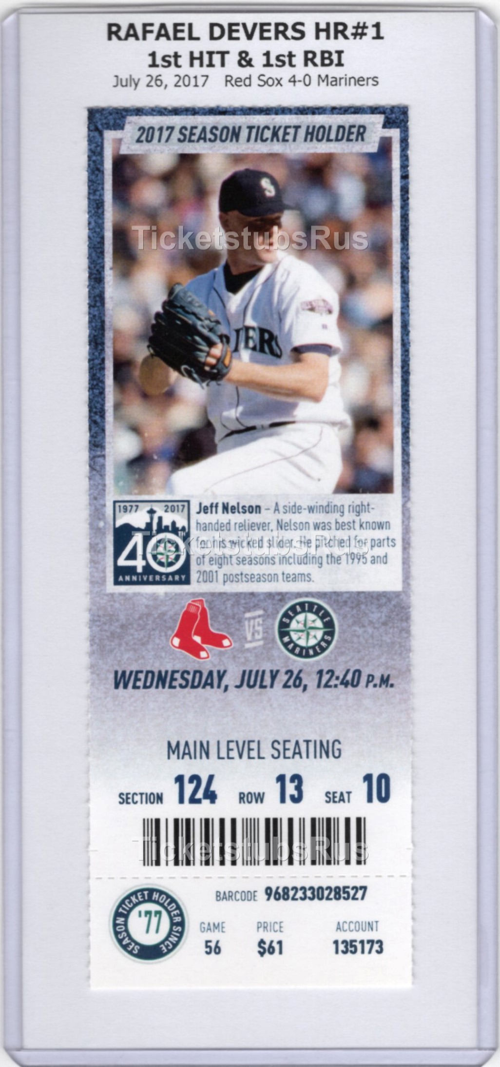 Rafael Devers 1st HR #1 HIT RBI 2017 Red Sox @ Mariners 7/26 Full ...