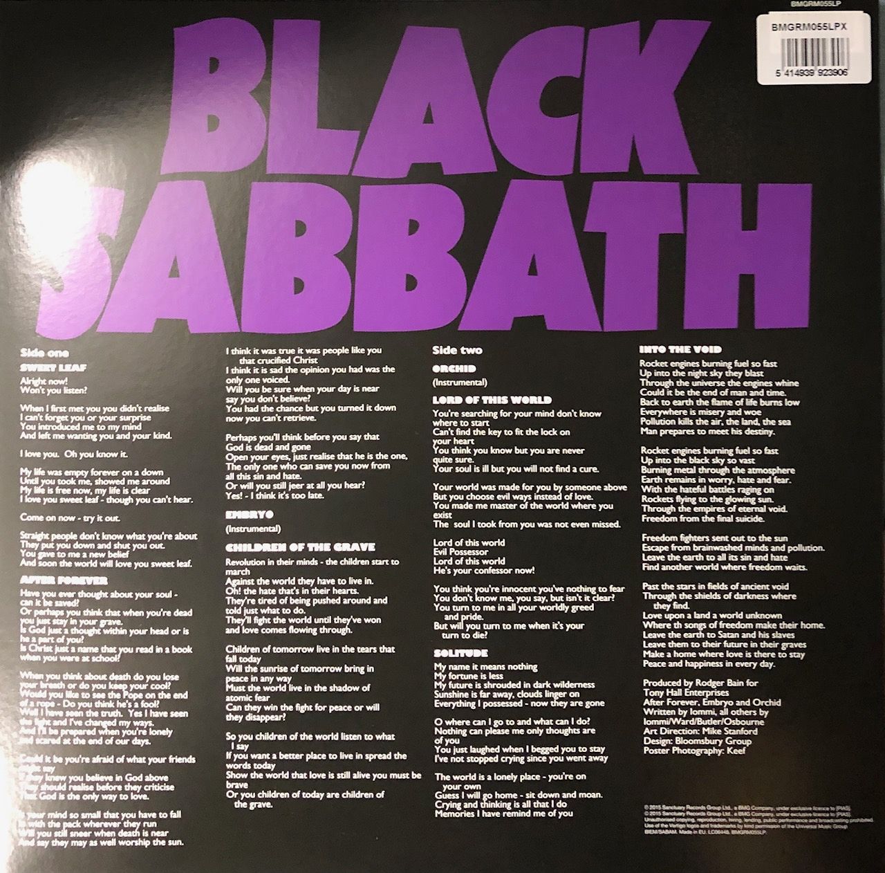 Black Sabbath - Master Of Reality - UK Limited Edition 8 Track Purple ...