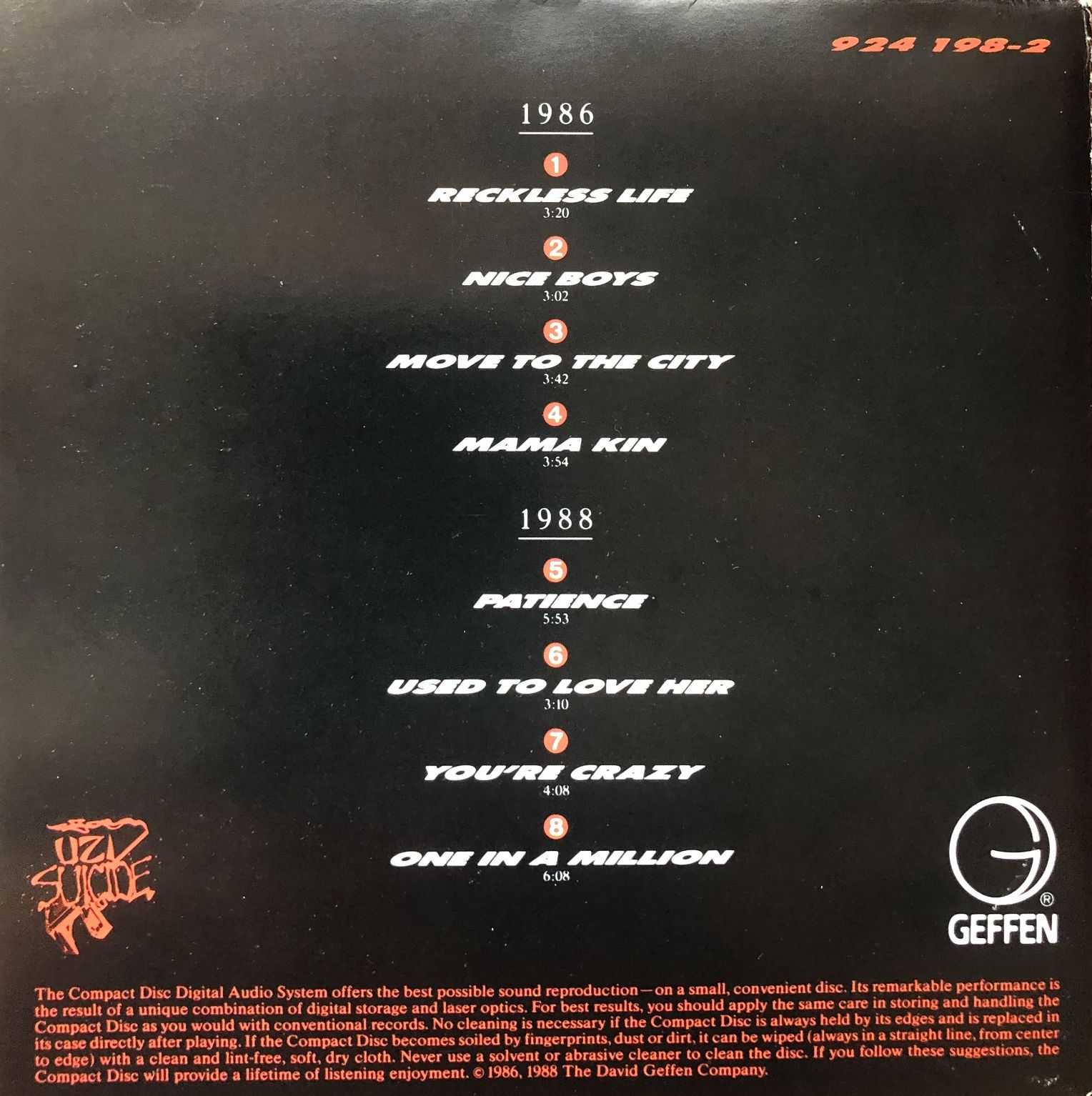 Guns N' Roses - G'N'R Lies - UK 8 Track 1st Press CD - Banned Sleeve