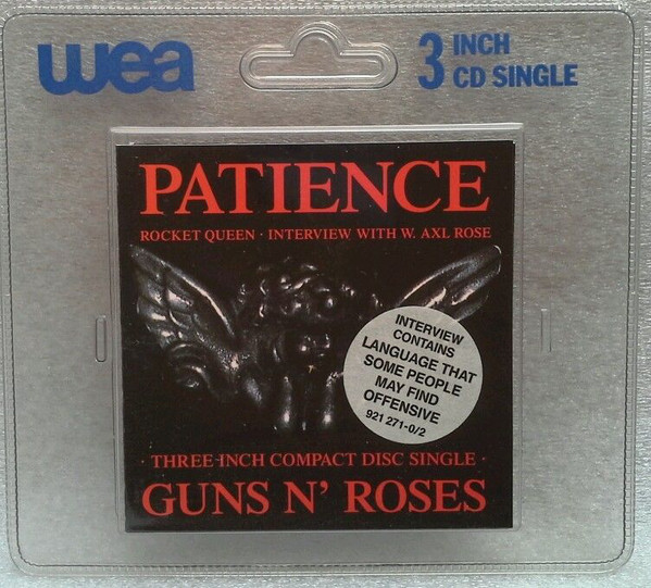 Guns N' Roses ‎– Patience - UK Limited Edition 3" 3 Track CD Single