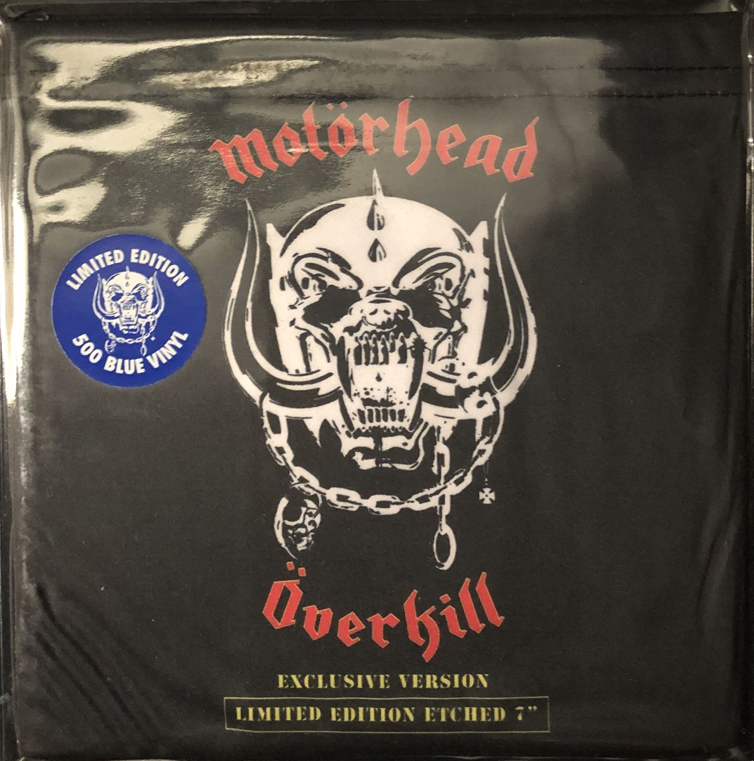 Motorhead - Overkill - Limited Edition 7" Blue Etched Vinyl In Printed ...