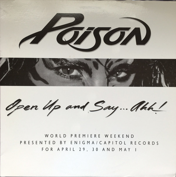 Poison ‎– Open Up And Say ...Ahh! - RARE US 2 x Black Vinyl Promotional ...