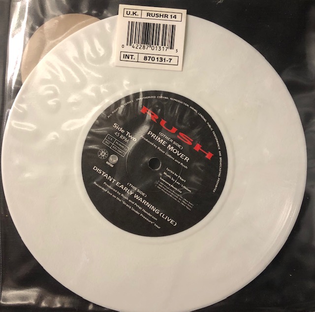 Rush - Prime Mover - UK Limited Edition 2 Track 7" White Vinyl