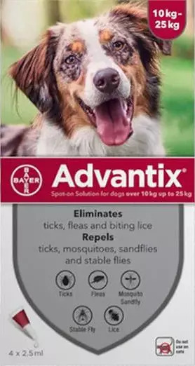 Advantix for Dogs | 10-25kg | 3xApplications