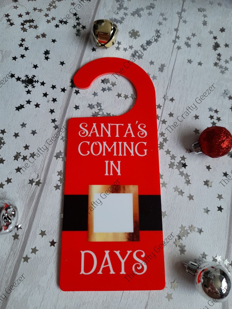 Santa Countdown Door Hanger