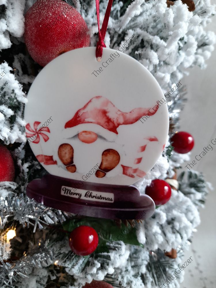 Santa Snowglobe Bauble