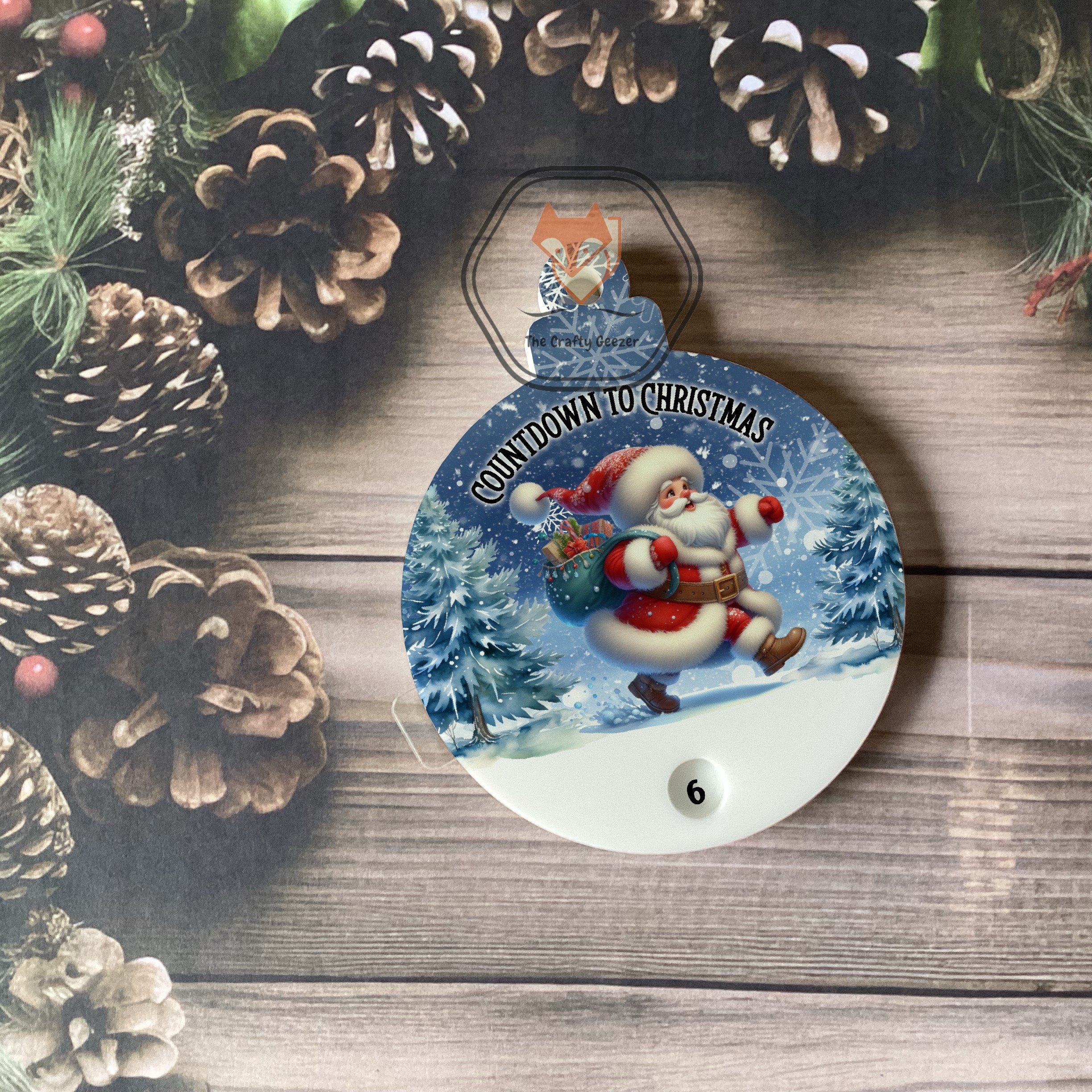 Reindeer Rotating Countdown Bauble