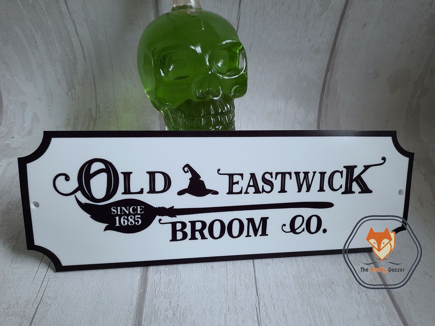 Halloween Broom Company Sign