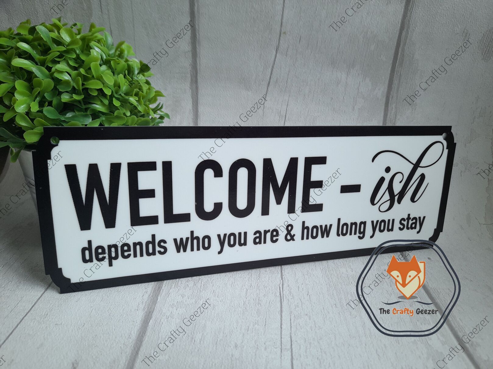Welcome-ish sign