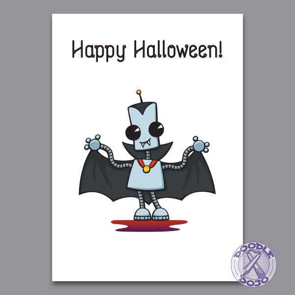 Ned The Vampire - Halloween Card