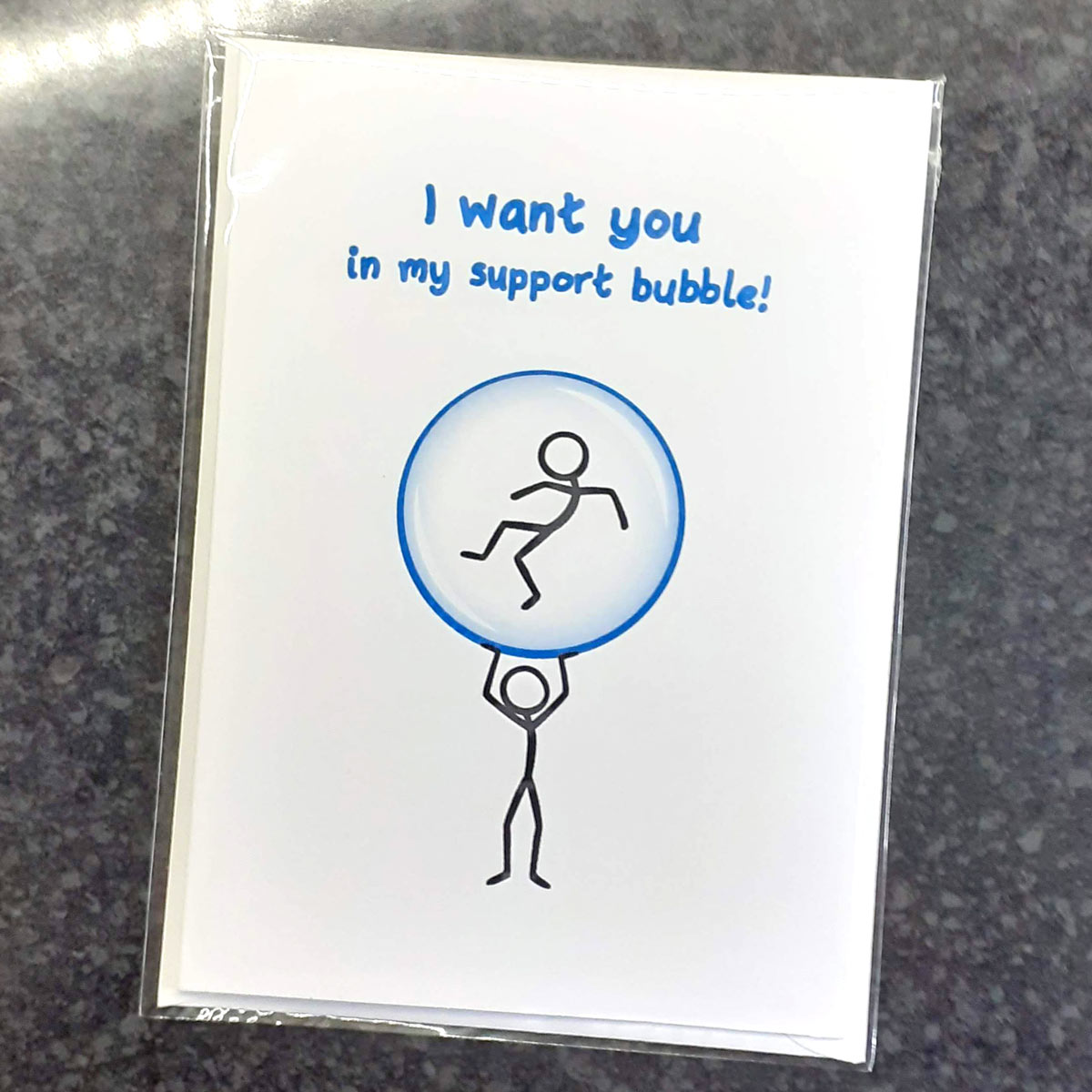 I Want You in my Support Bubble Card