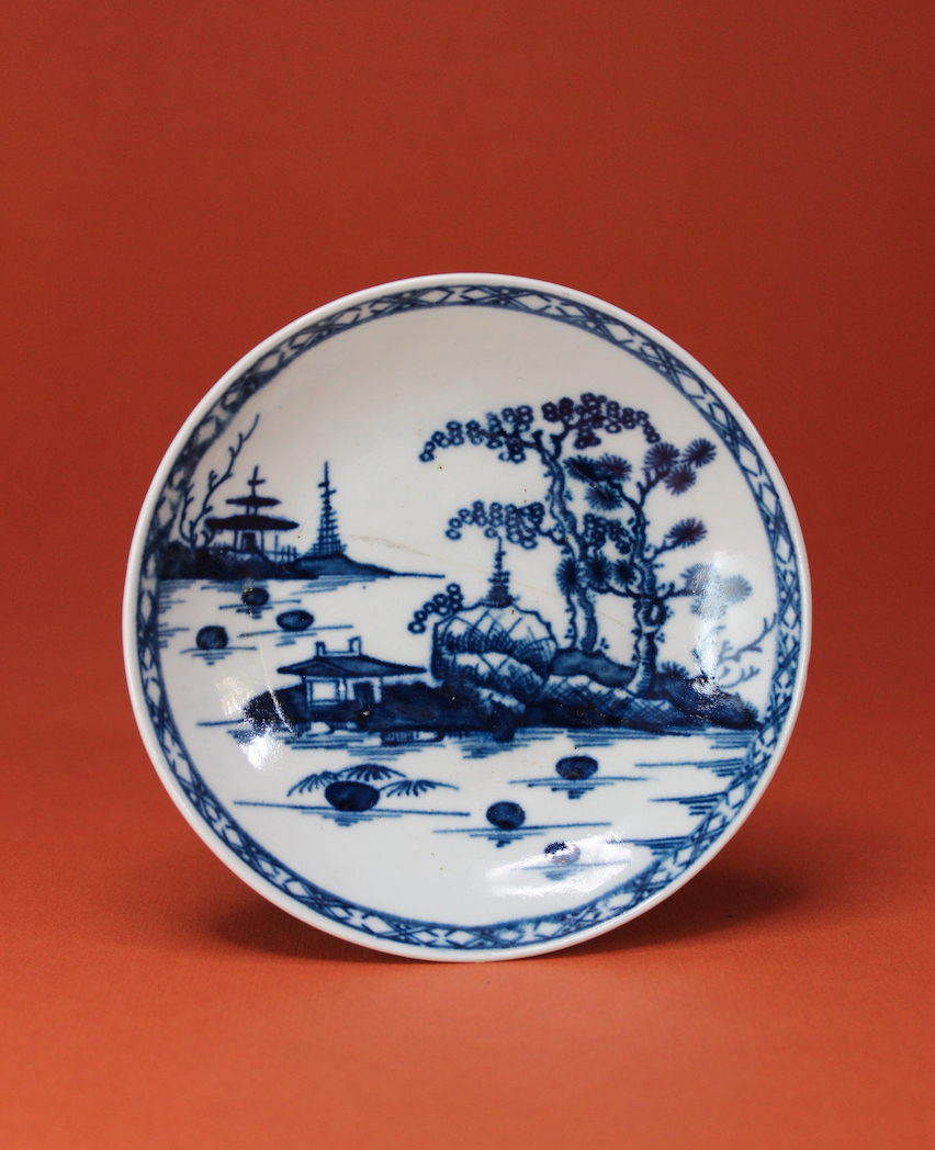 Worcester Cannon Ball pattern Saucer