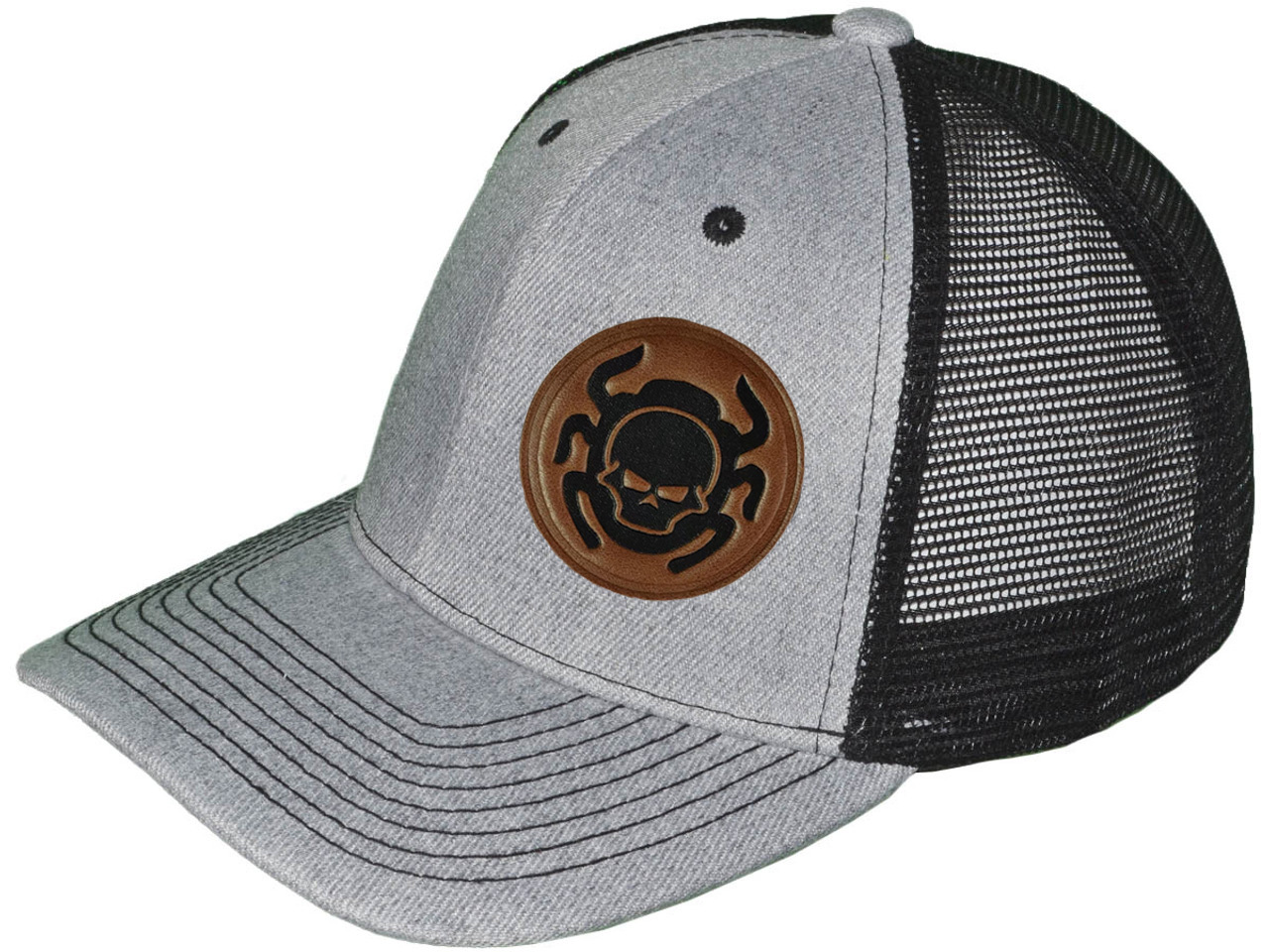 Scarab Leather Patch Trucker Hats