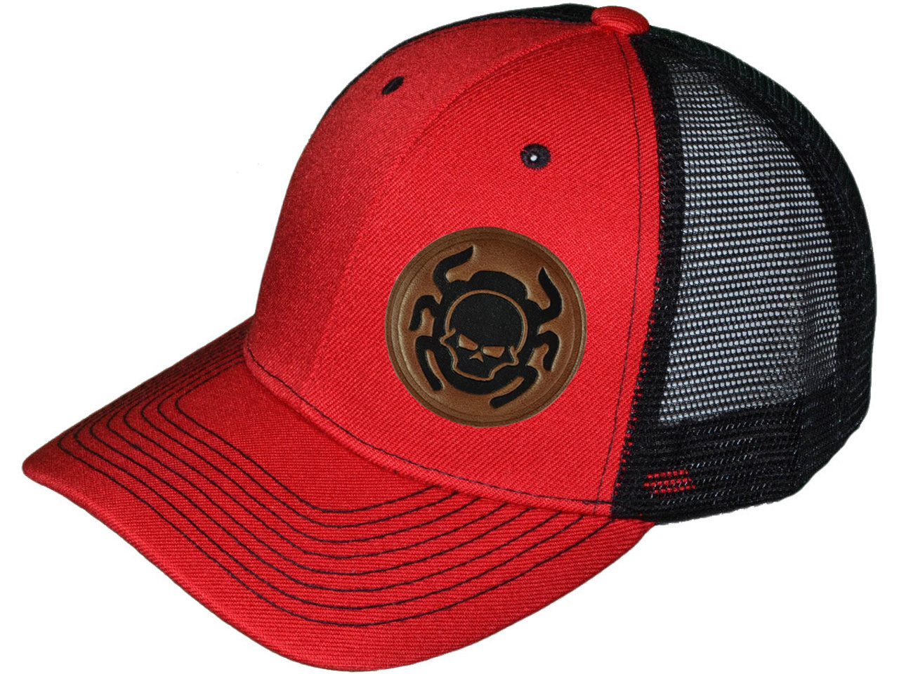 Scarab Leather Patch Trucker Hats