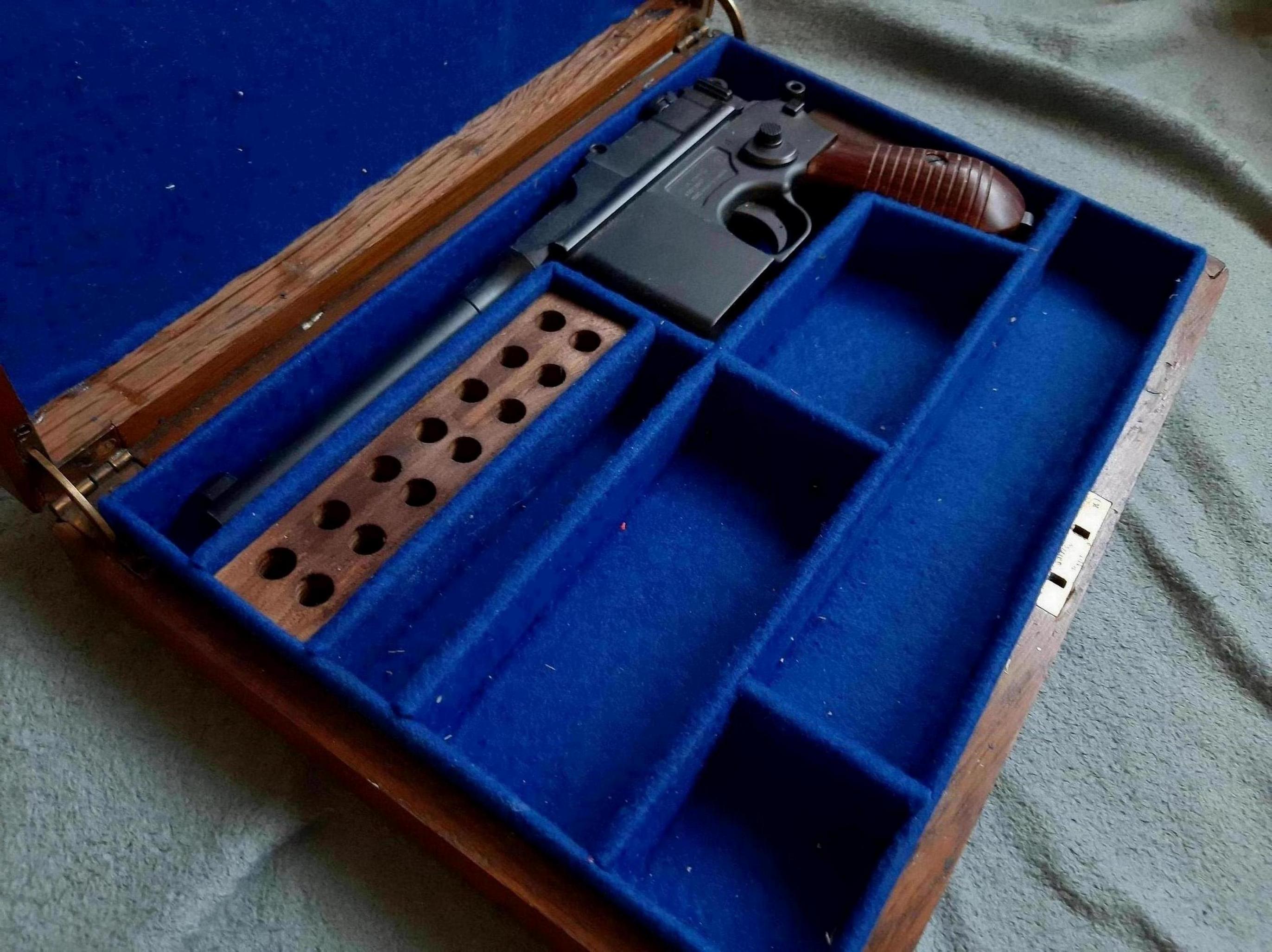 Vintage Wooden Broomhandle Mauser C96 Case