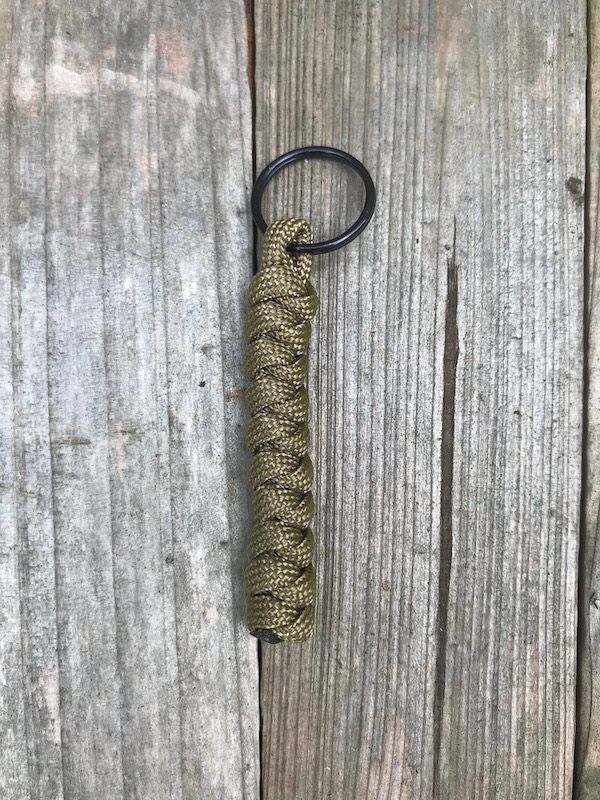 coyote-brown-paracord-snake-knot-keychain-keyring-key-fob