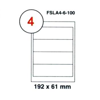 WHITE STICKER LABEL FIS 192X61