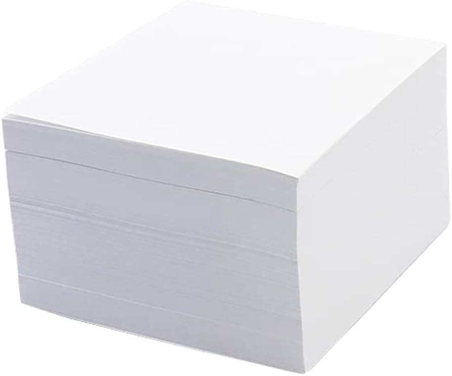 Paper block 9x9x9cm white