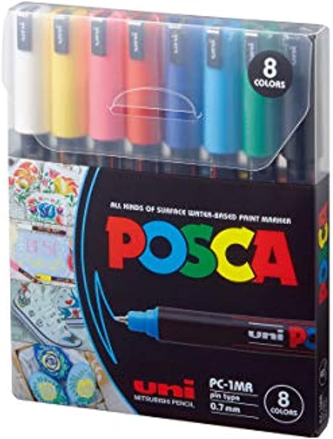 Uni Posca PC-1MR Soft Colors PACK Of 8
