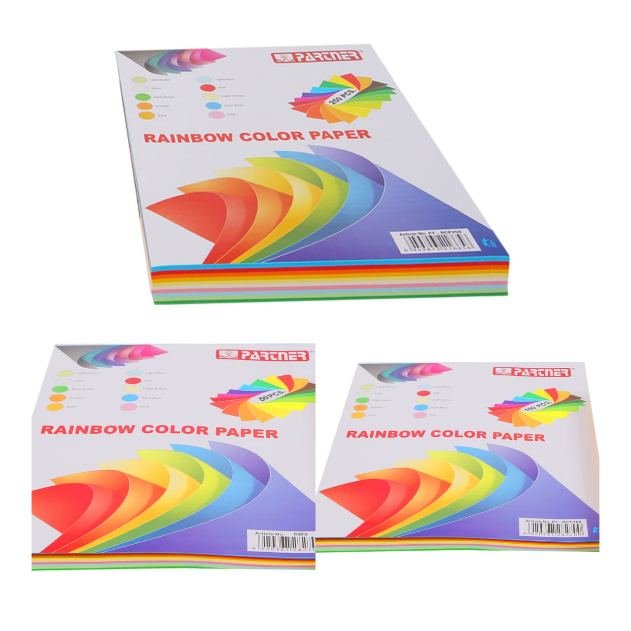 Rainbow color paper pack of 250
