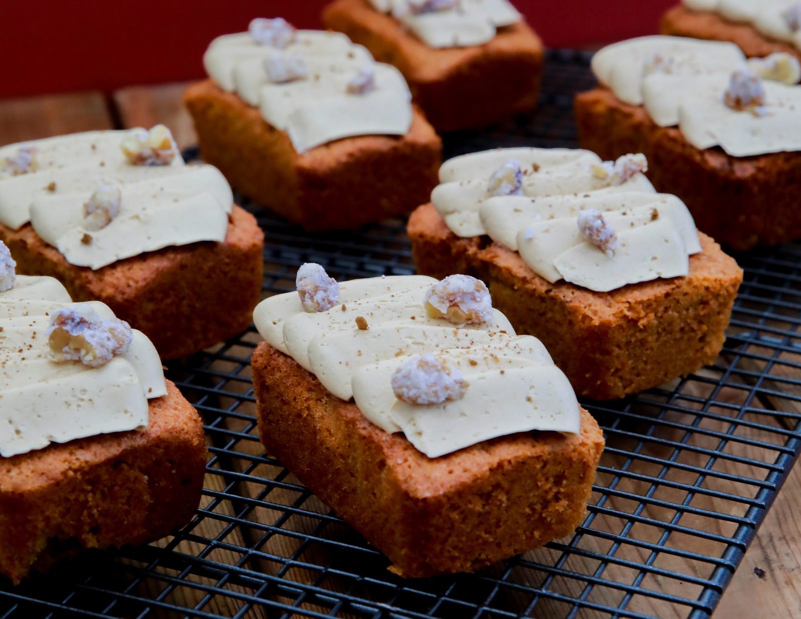 12 Mini Coffee & Walnut Loaf Cakes