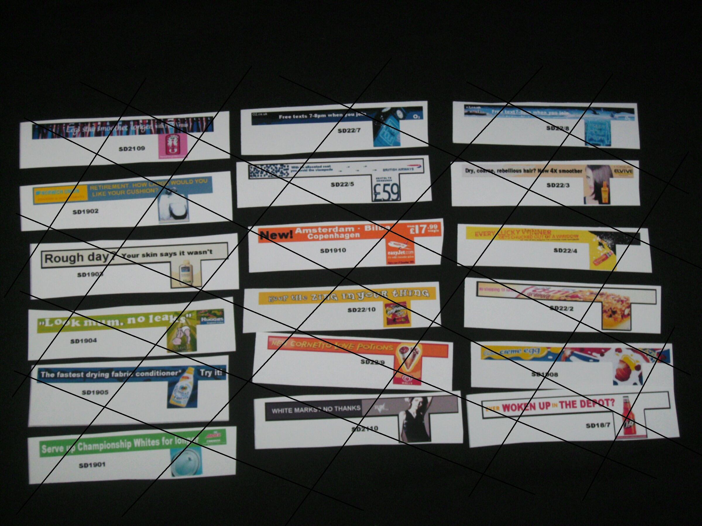 Set 3 Off side Modern Adverts 1.76th/00 Scale