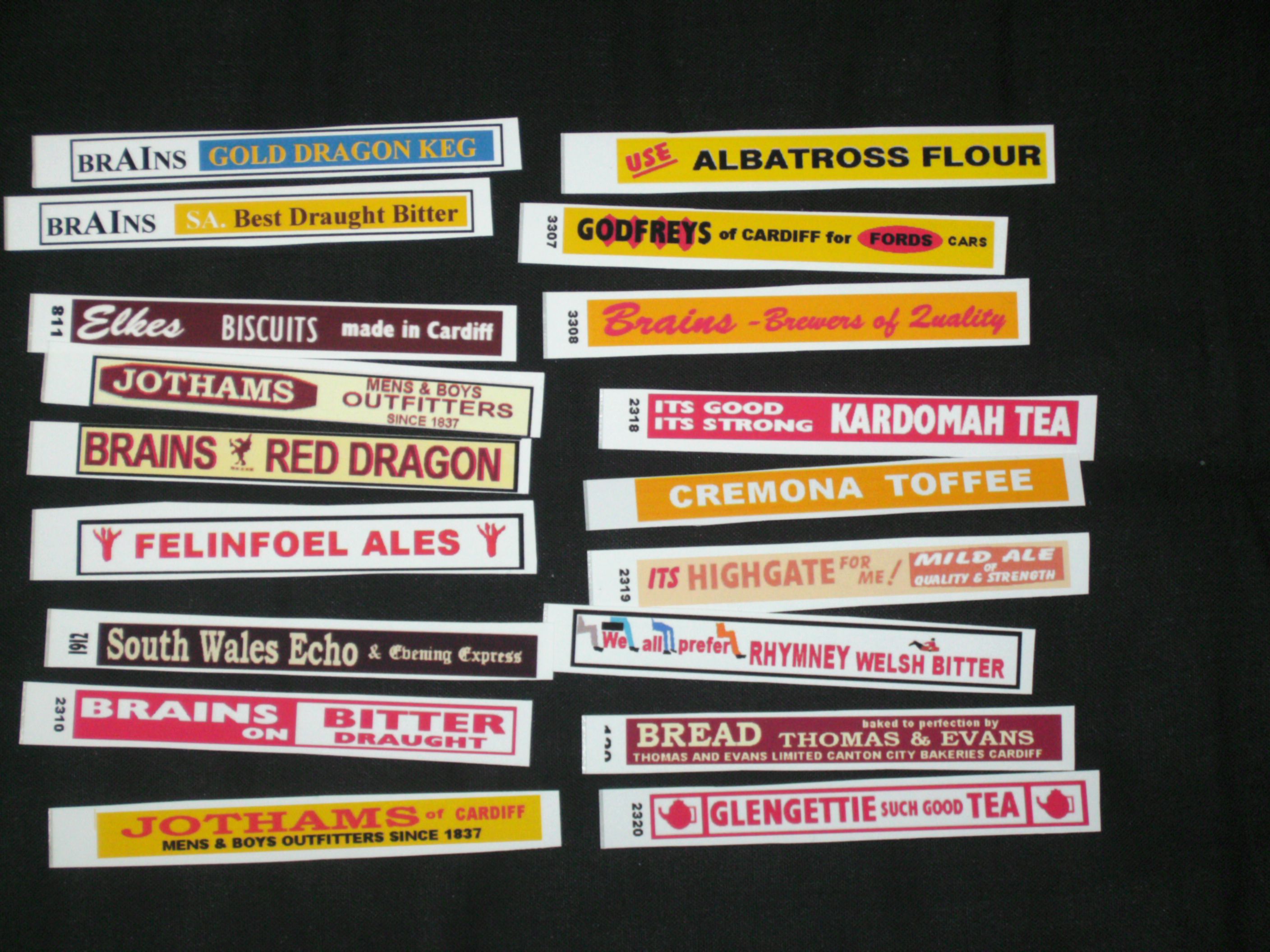 Set 1 Welsh Side Adverts 1/76th