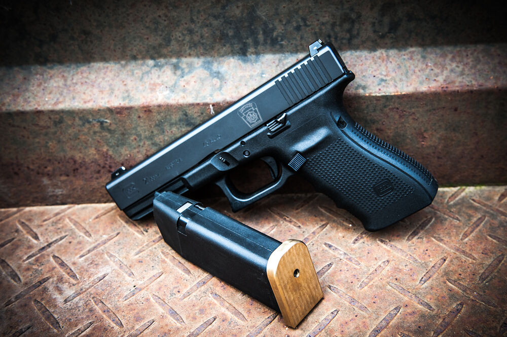 Glock Brass Magazine Base Pad - Large Frame