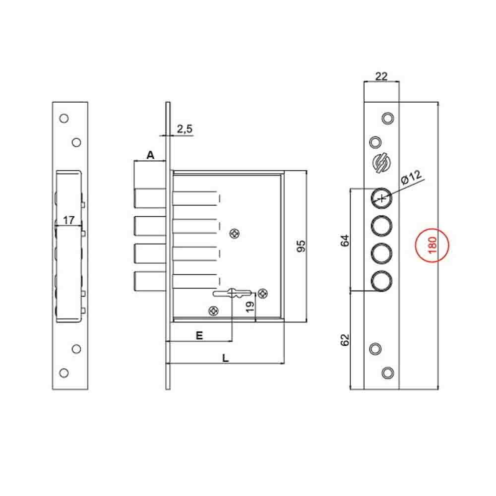 SECUREMME 2028 High Securuty Lock With 3 Keys