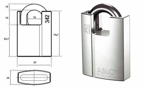 Abloy PL 342 T PROTEC 2 Hardened Steel Padlock