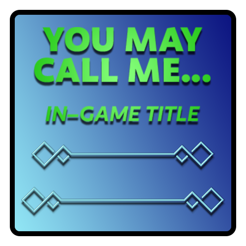 You May Call Me... Title