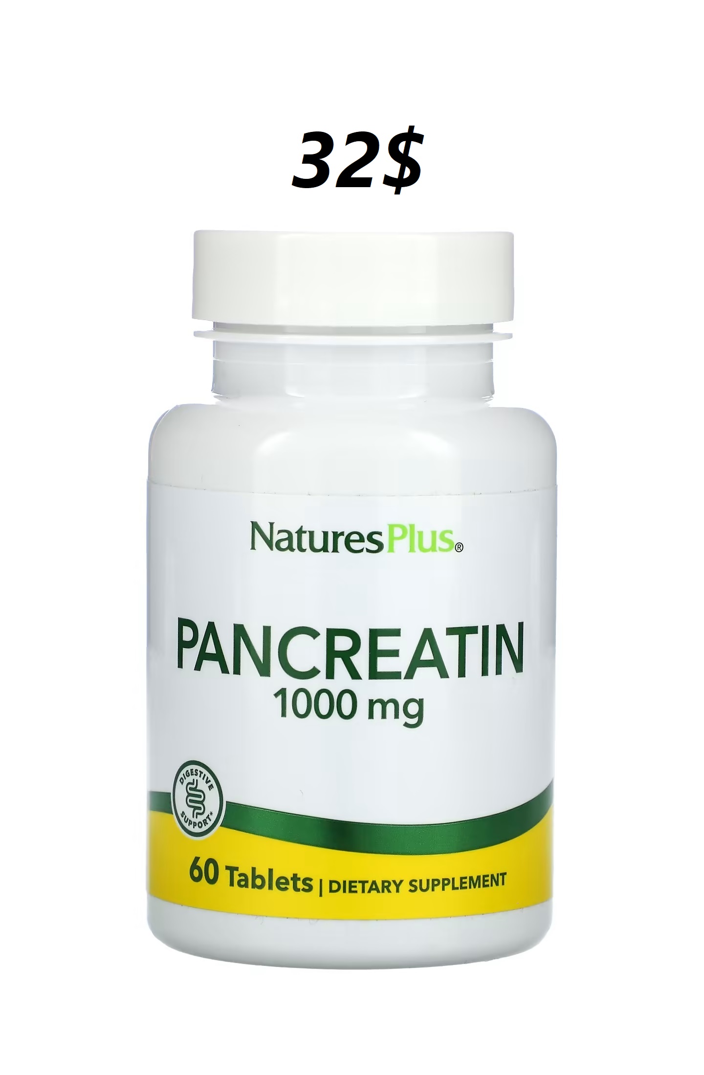 Pancreatin 1000mg 60' - NaturesPlus