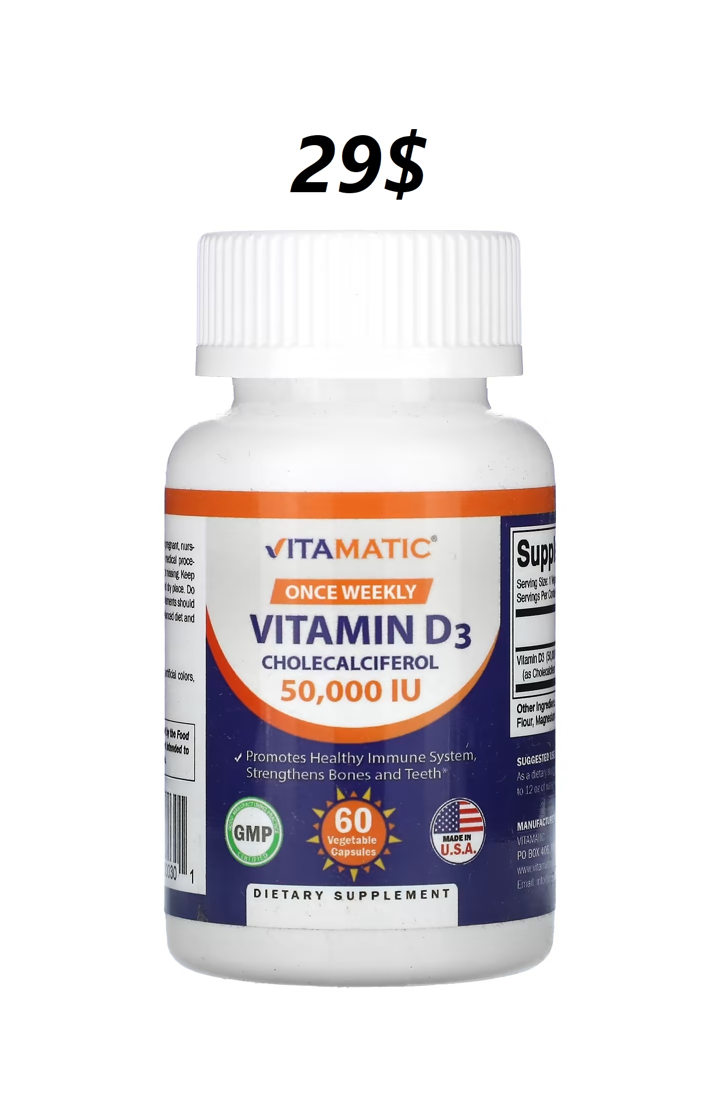 Vitamin D3 50,000IU 60' - Vitamatic