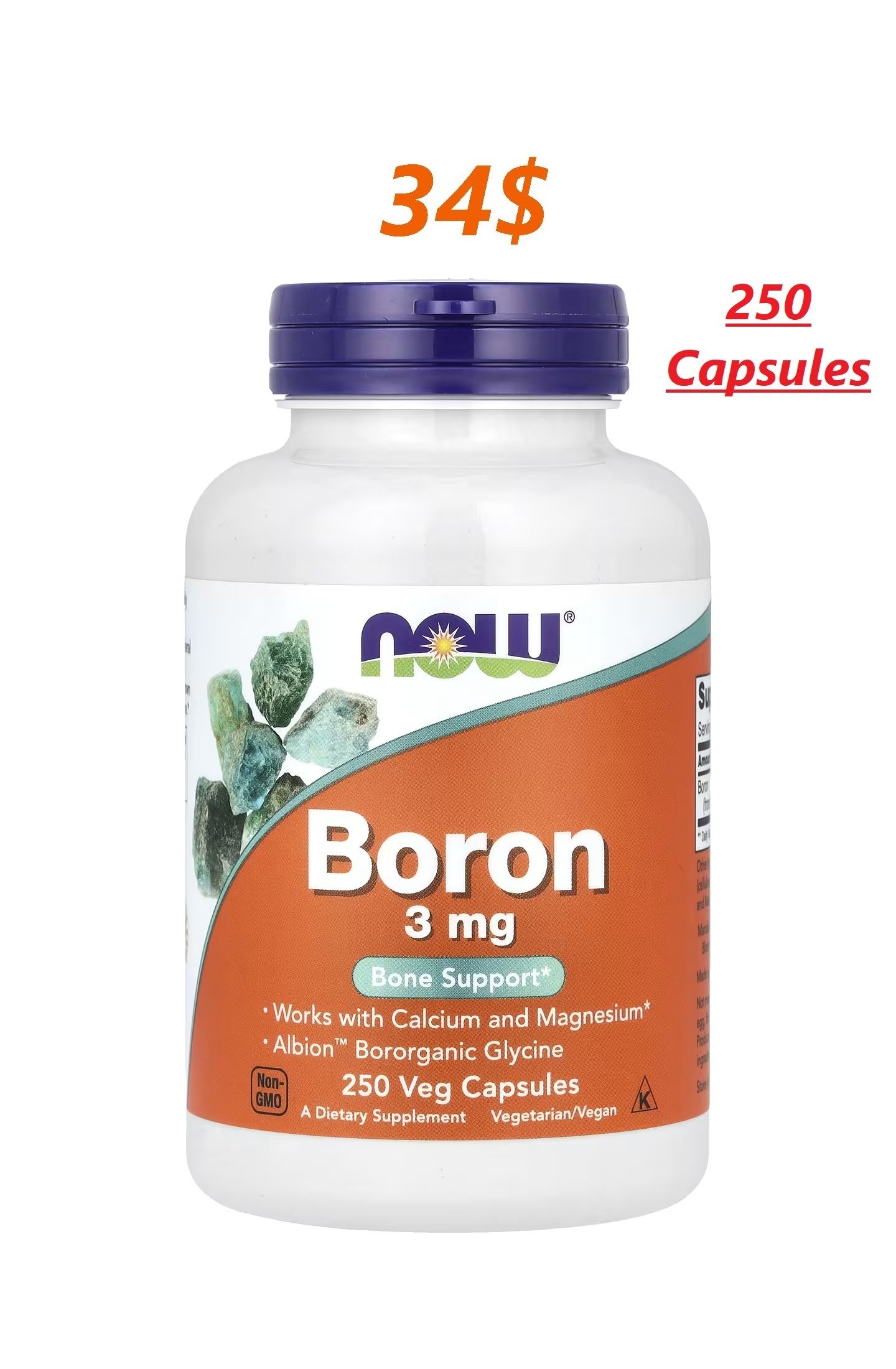 Boron 3mg 250' - NOW