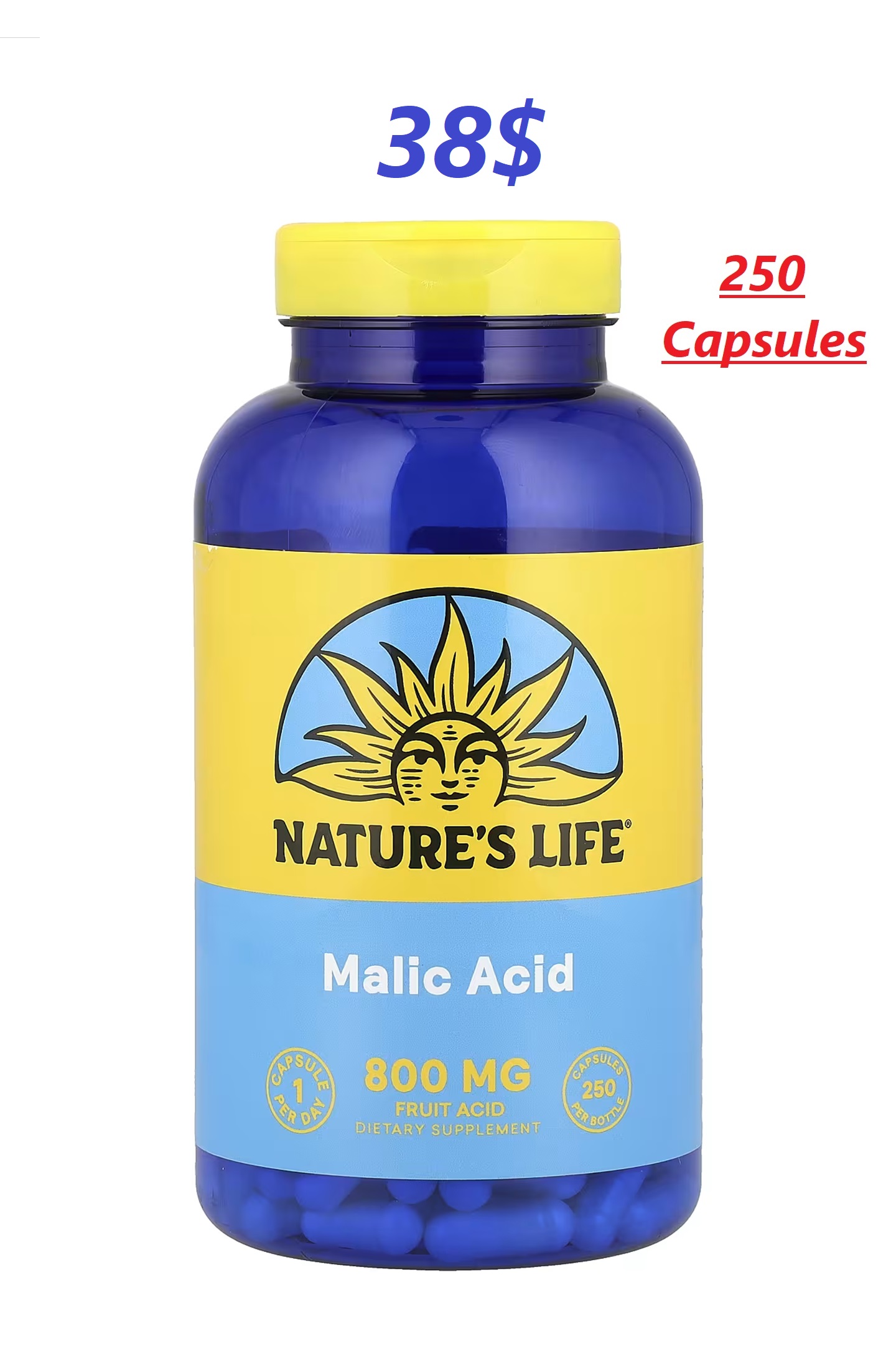 Malic Acid 800mg 250' - Nature's Life